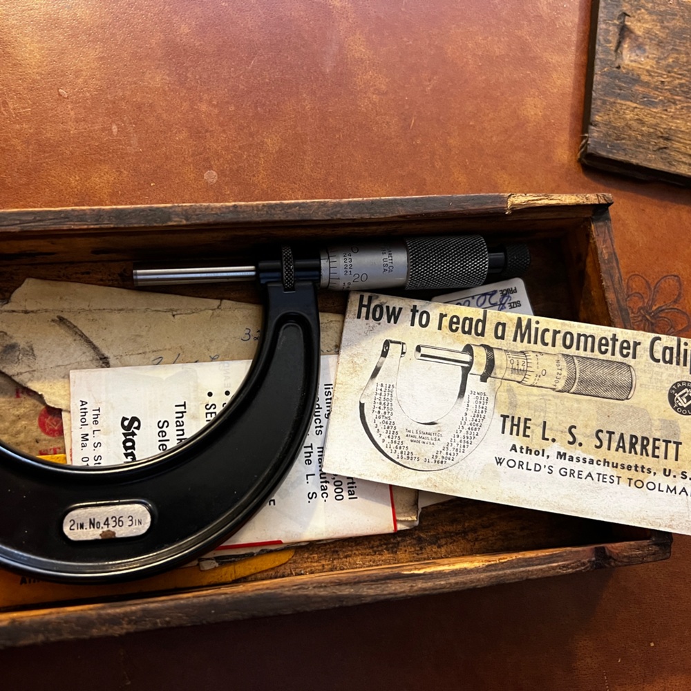 Starrett Micrometer Set With Case - Gem